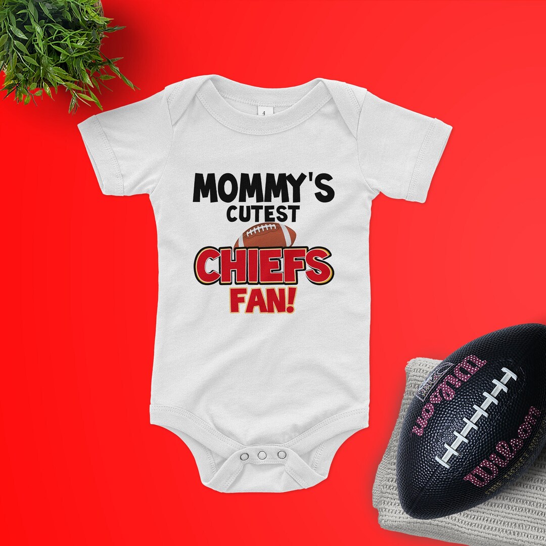Mommys Cuttest Chiefs Fan Baby Bodysuit - Etsy