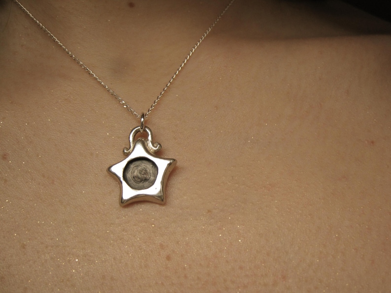 Handmade Recycled Silver Star Locket Necklace, Custom Photo Pendant - Etsy