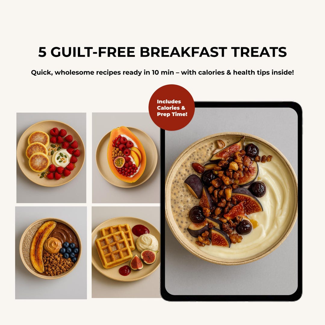 5 Healthy Breakfast Recipes: Gluten-free & Sugar-free (PDF Download) - Etsy