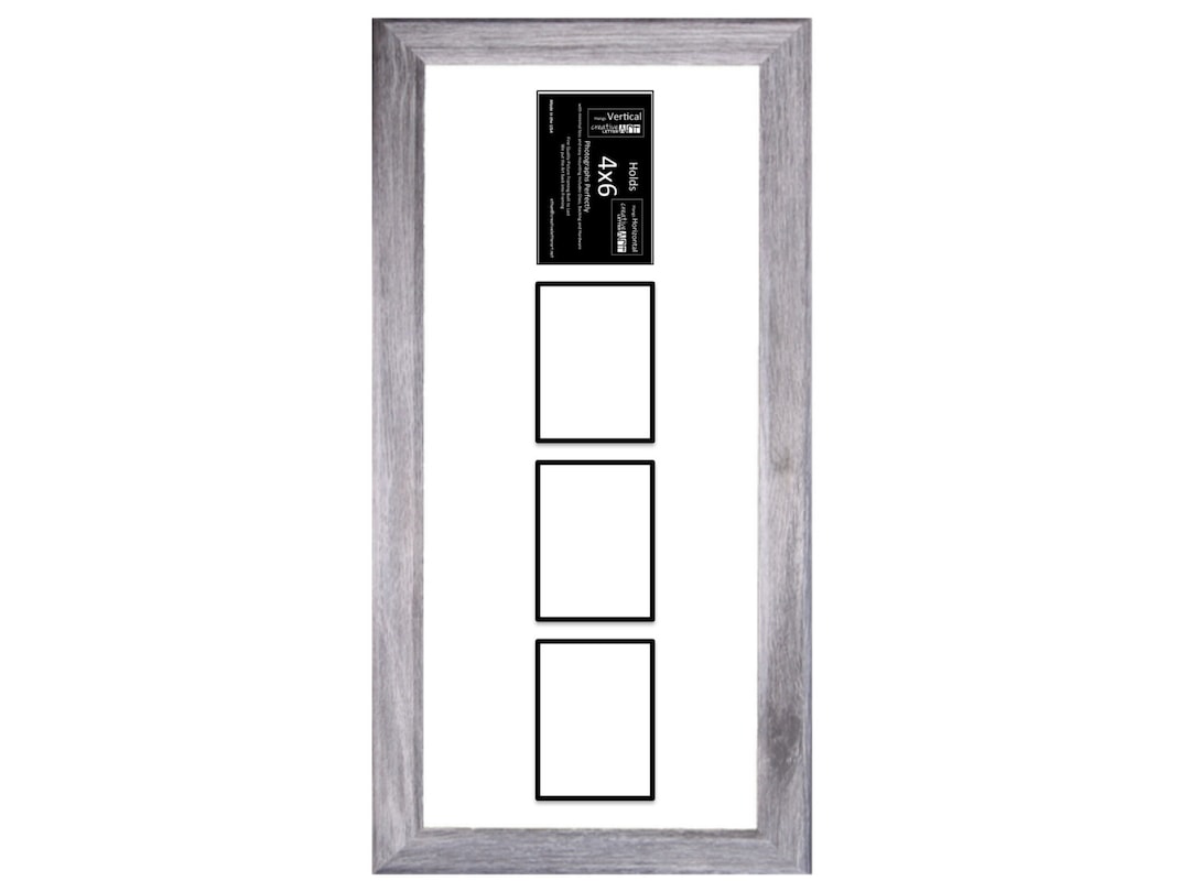 4x6 Vertical Multiple 2 3 4 5 6 Opening Driftwood Picture Frame With ...