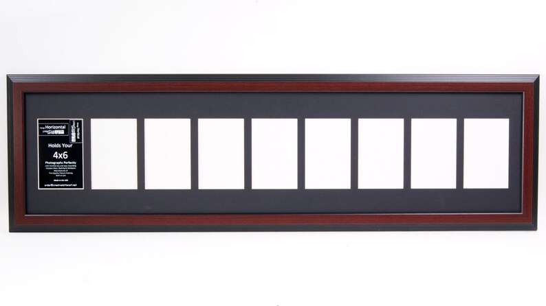 4x6 Multiple 2 3 4 5 6 7 8 9 10 Opening Mahogany Picture Frame With Mat ...
