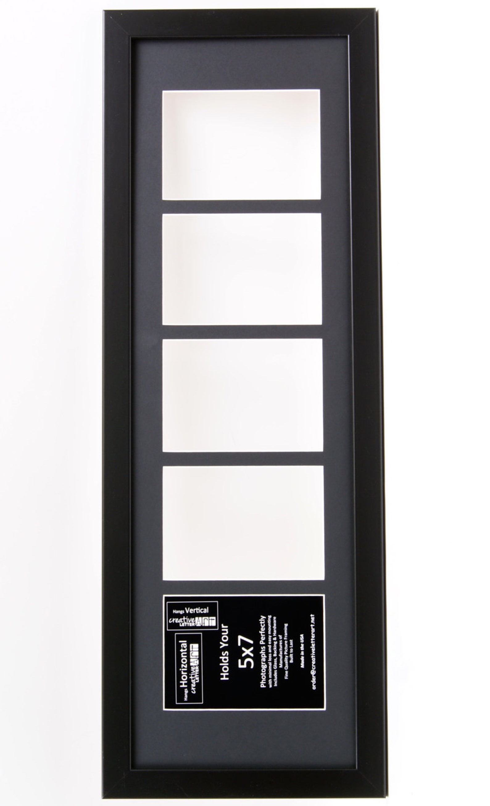 5x7 Multiple 3 4 5 6 7 8 9 10 Opening Black Picture Frame With Matting ...