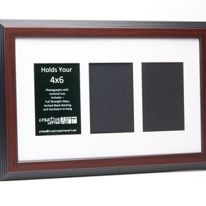 Mahogany 3 4 5 6 7 8 9 10 Opening Picture Frame With Mat to Hold 4x6 ...