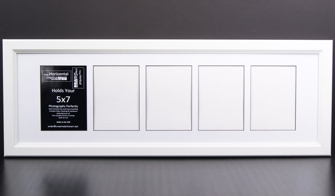 5x7 Multiple 3 4 5 6 7 8 9 10 Opening White Picture Frame with | Etsy