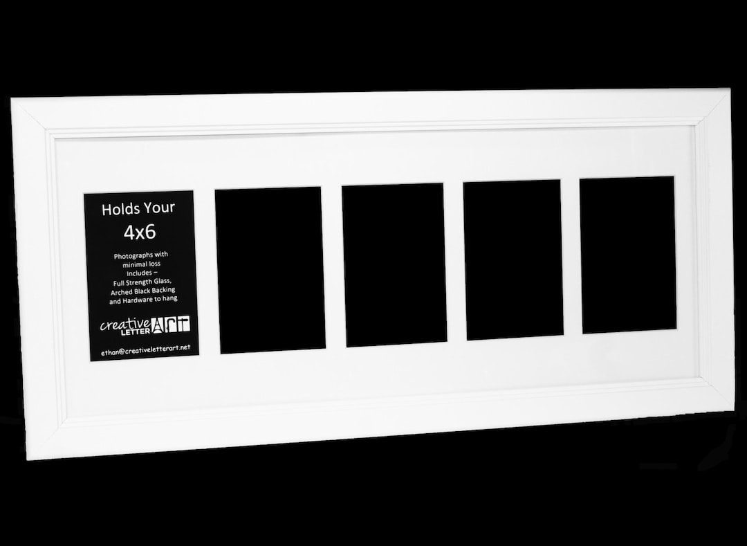 4x6 Multiple 2 3 4 5 6 7 8 9 & 10 Opening White Picture Frames to Hold ...