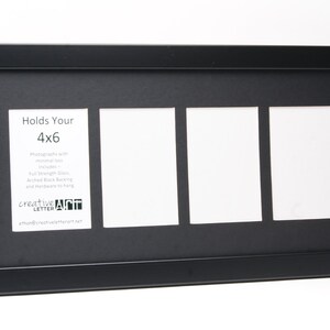 4x6 Multiple 4 Opening Picture Frame With 10x20inch Mat to Hold 4x6 ...