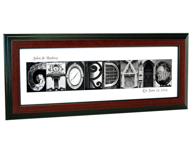 Personalize Wedding Gift Name in Architecture from original | Etsy