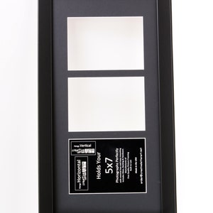 5x7 Black 3 Opening Picture Frame With 10 by 20 Inch Collage Mat to ...