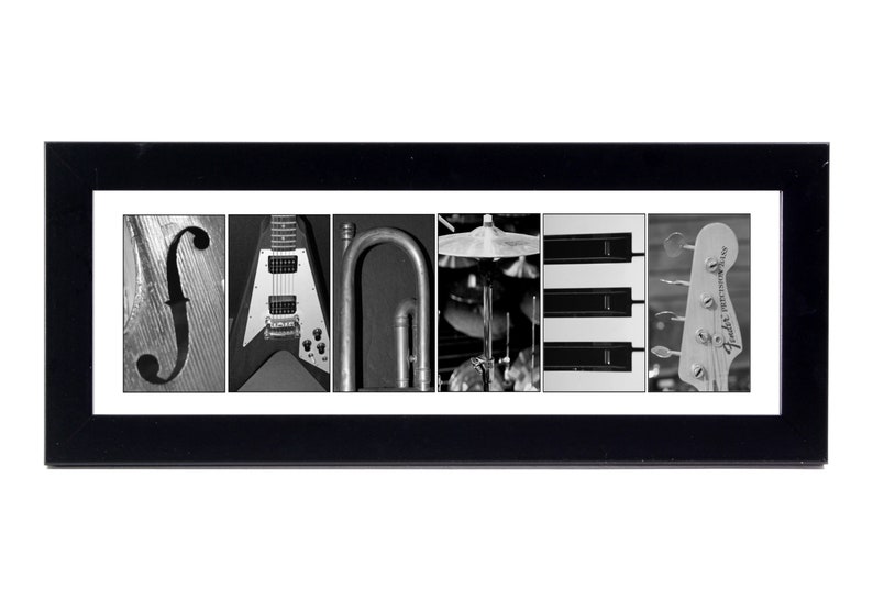 Framed Music Last Name Sign - Personalized Wedding Gift or Housewarming ...