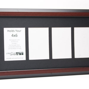 4x6 Multiple 4 Opening Picture Frame With 10x20inch Mat to Hold 4x6 ...