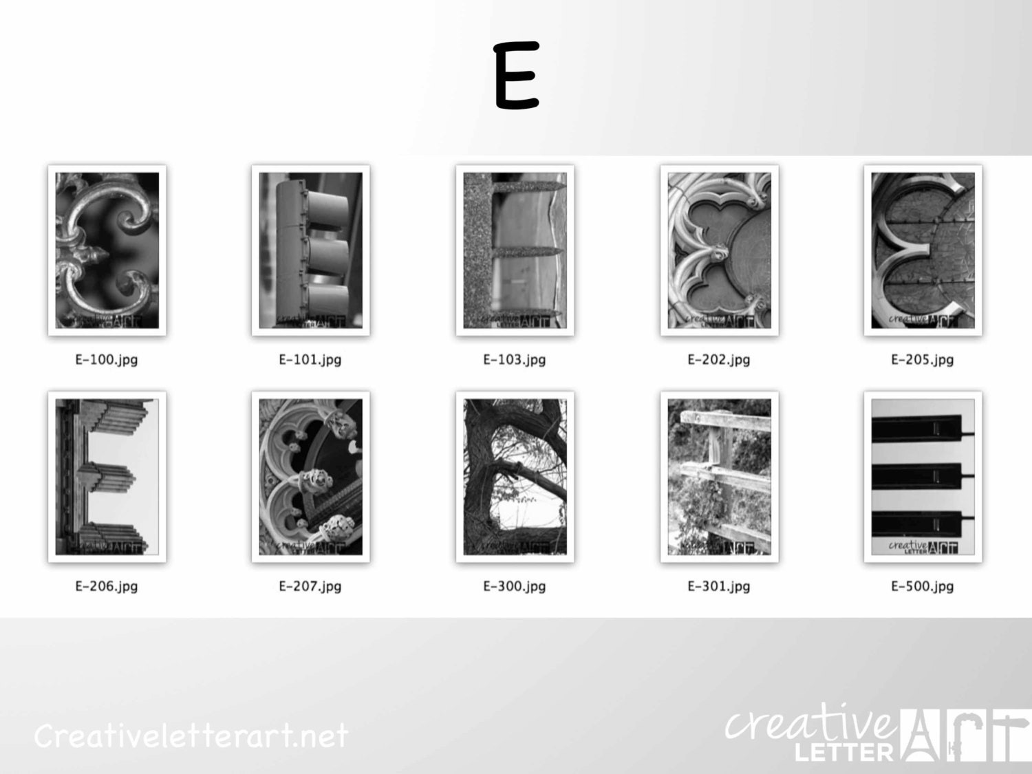 Letters E Collection 4x6 5x7 Alphabet Photography Print in | Etsy