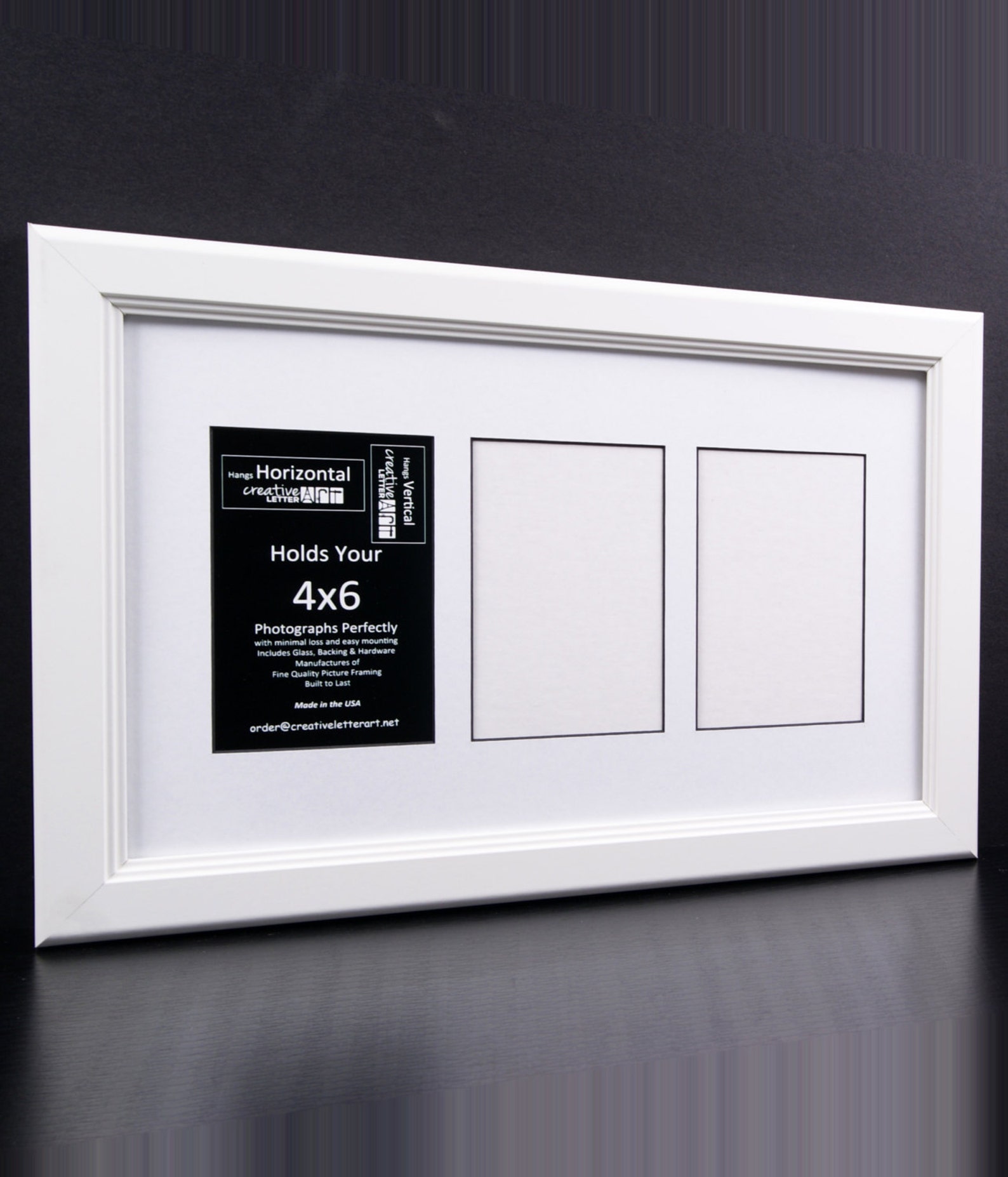 4x6 Multiple 3 4 5 6 7 8 9 10 Opening White Picture Frame With Mat ...