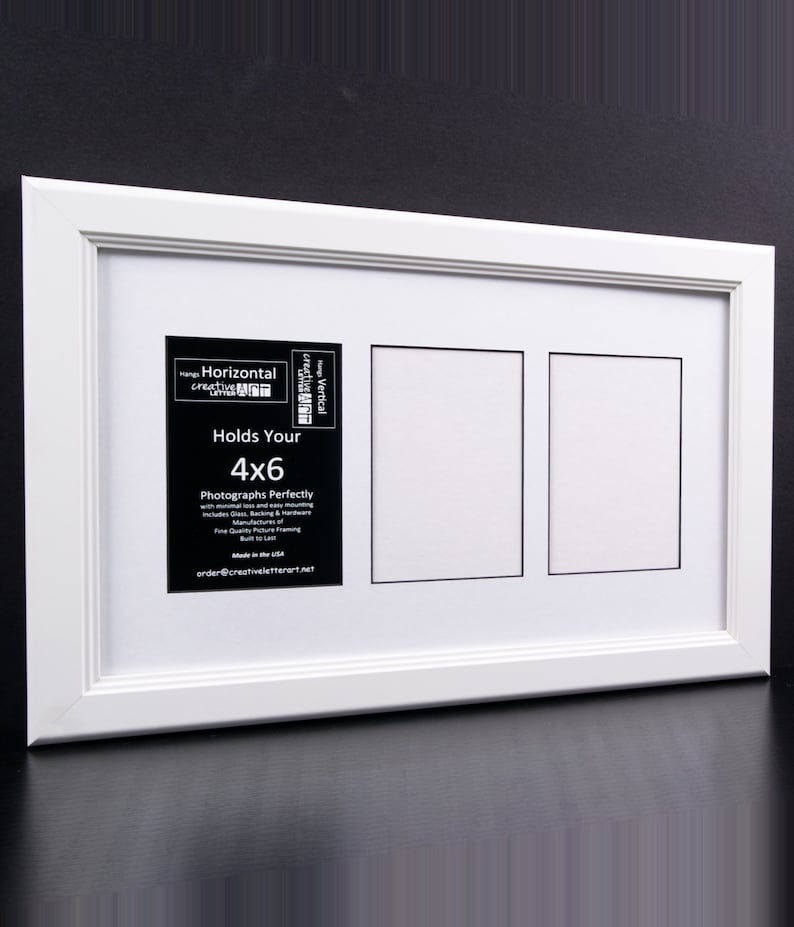 4x6 Multiple 3 4 5 6 7 8 9 10 Opening White Picture Frame With Mat ...