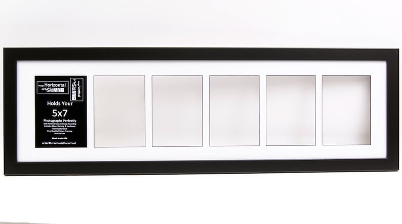 5x7 Multiple 3 4 5 6 7 8 9 10 Opening Black Picture Frame With Matting ...