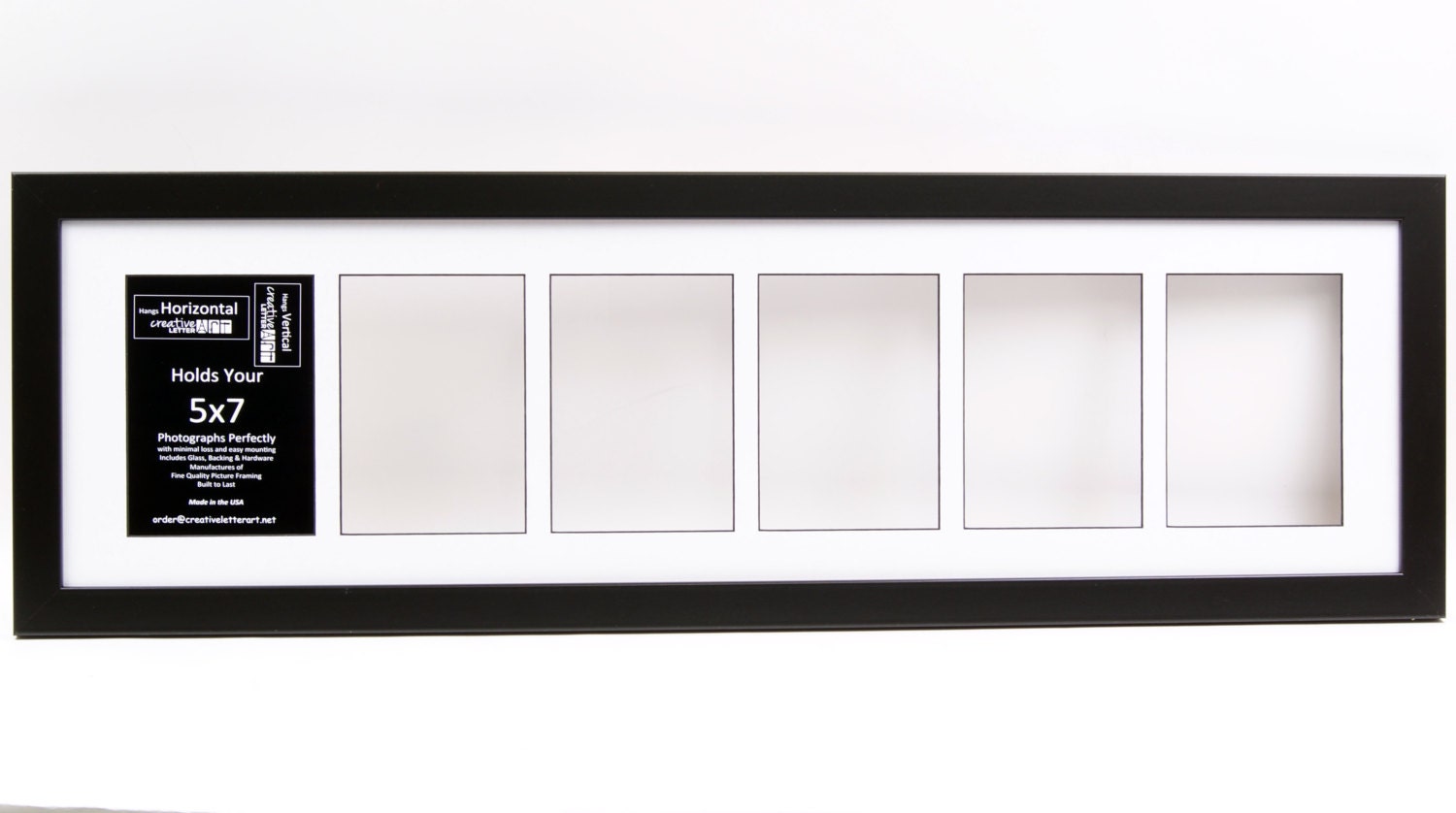 5x7 Multiple 3 4 5 6 7 8 9 10 Opening Black Picture Frame with | Etsy