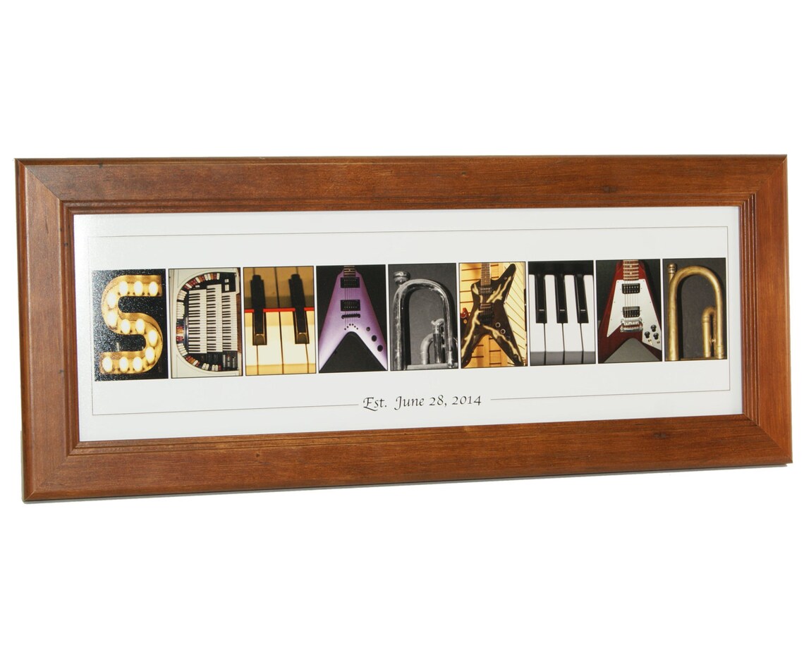 Framed Personalized Name - Original Alphabet Photography Wedding Gift ...