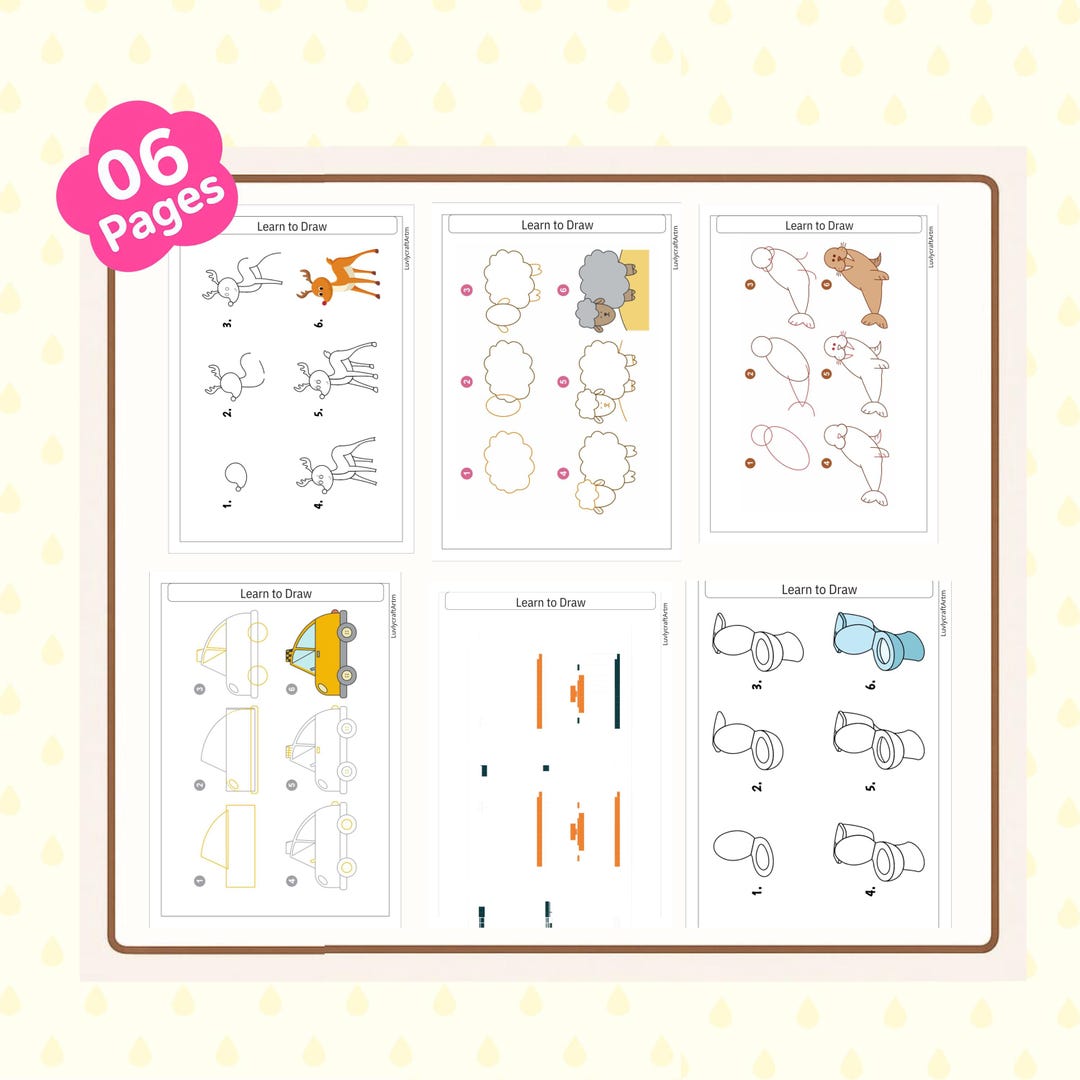 Kids Learn to Draw Book: Step-by-step Drawing Guide - Etsy UK