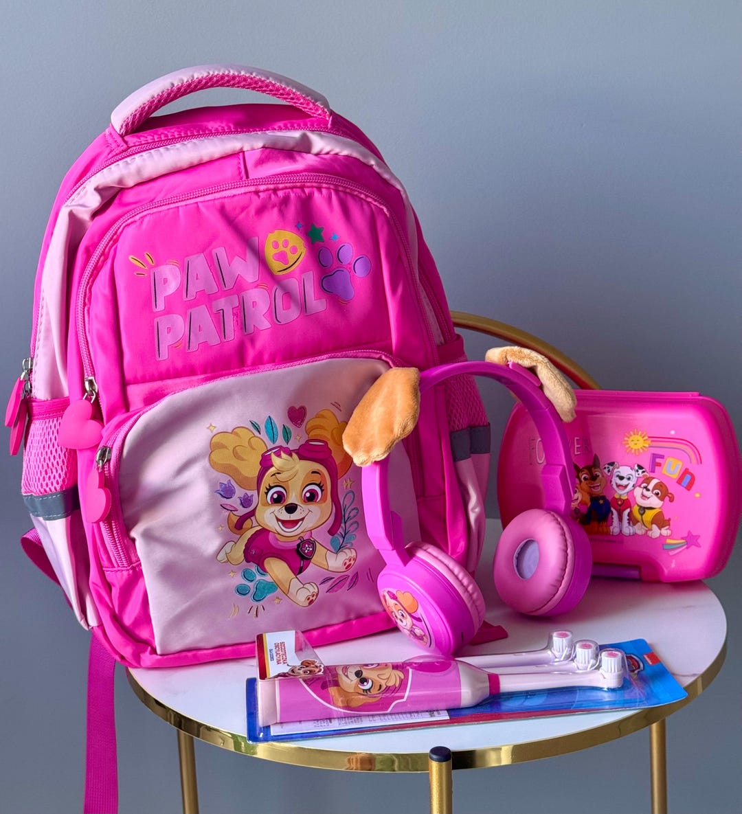 Paw Patrol Girl Gift Set – Pink Backpack, Lunch Box, Headphones ...