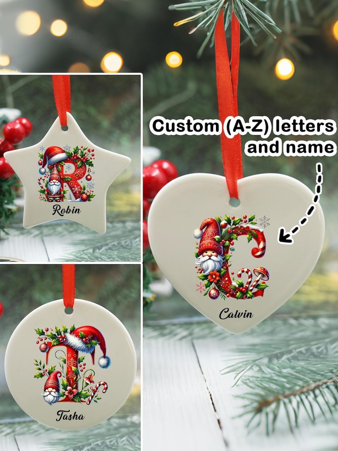 Custom Christmas Decorations With Name,personalized Christmas Tree ...