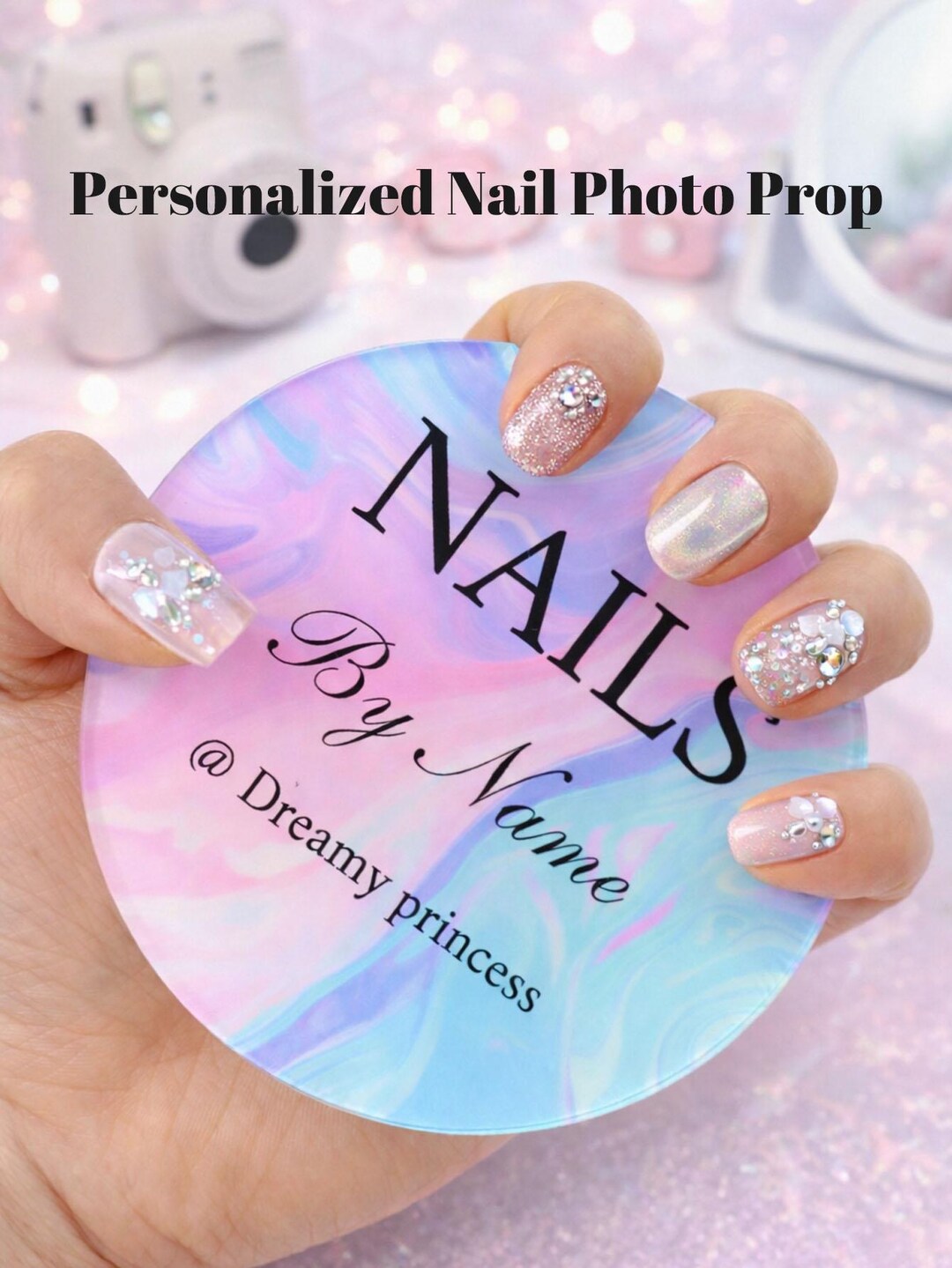 Personalized Nail Art Photo Prop, Custom Nail Display Board for Nail ...