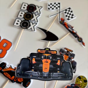 Personalized Formula 1 Cupcake Toppers | Racing Car Party Decorations ...