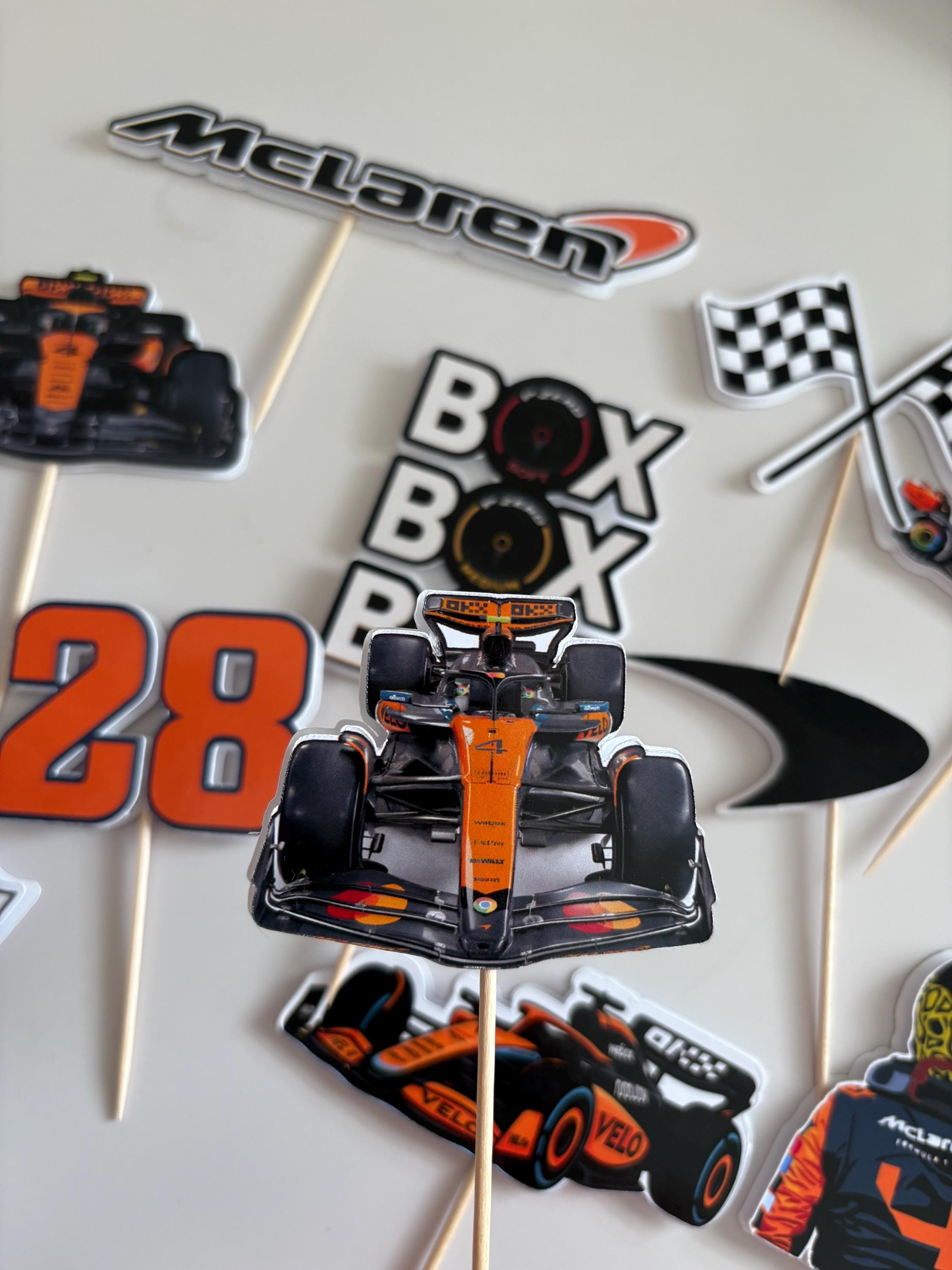Personalized Formula 1 Cupcake Toppers | Racing Car Party Decorations ...