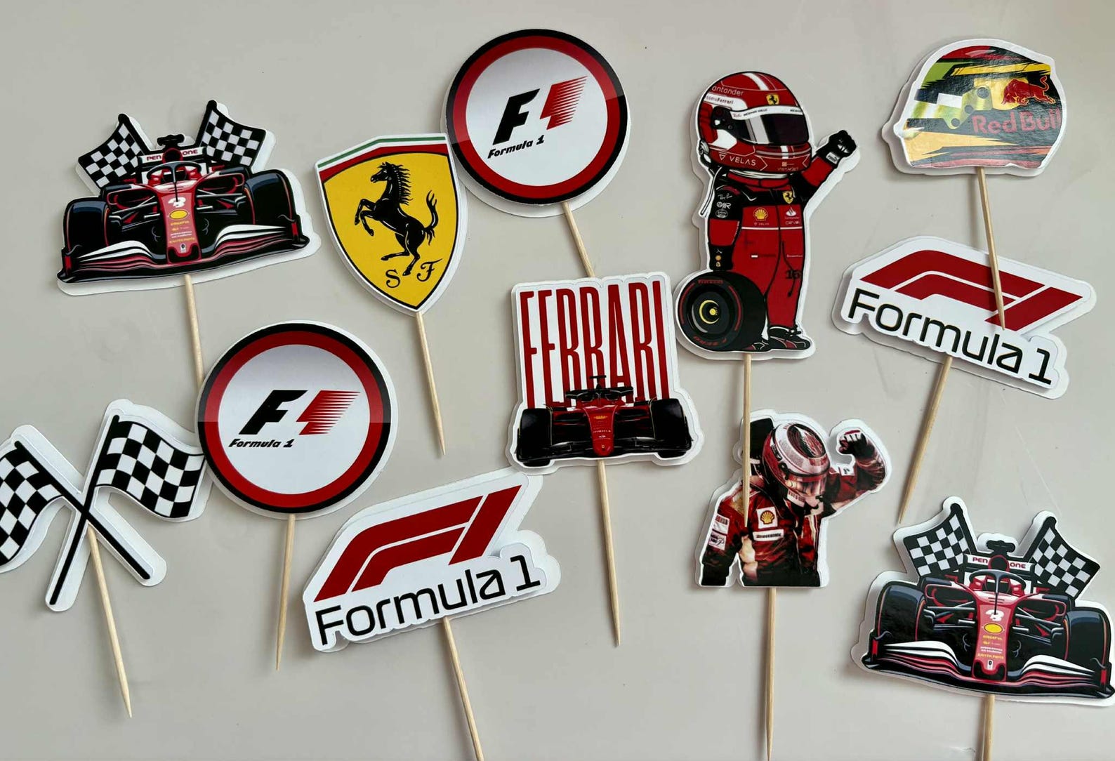 Toppers Para Cupcakes De Fórmula 1 Personalizados | Decoración De ...