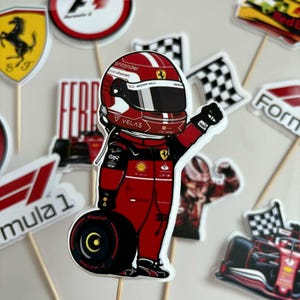 Personalized Formula 1 Cupcake Toppers | Racing Car Party Decorations ...