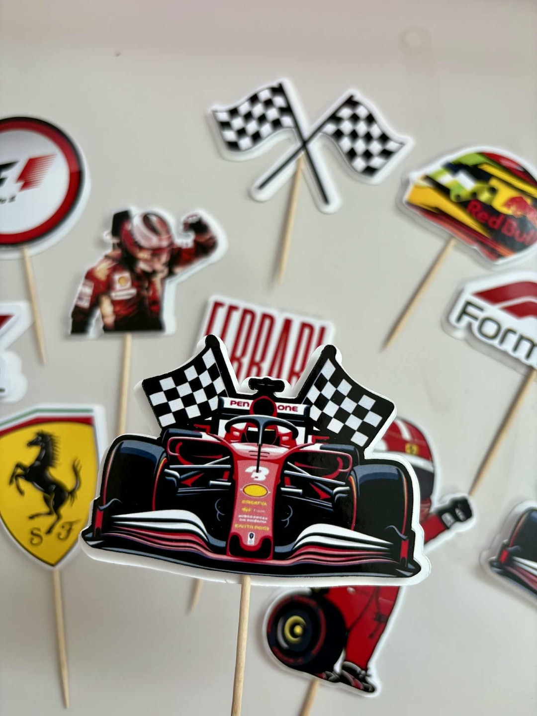 Toppers Para Cupcakes De Fórmula 1 Personalizados | Decoración De ...
