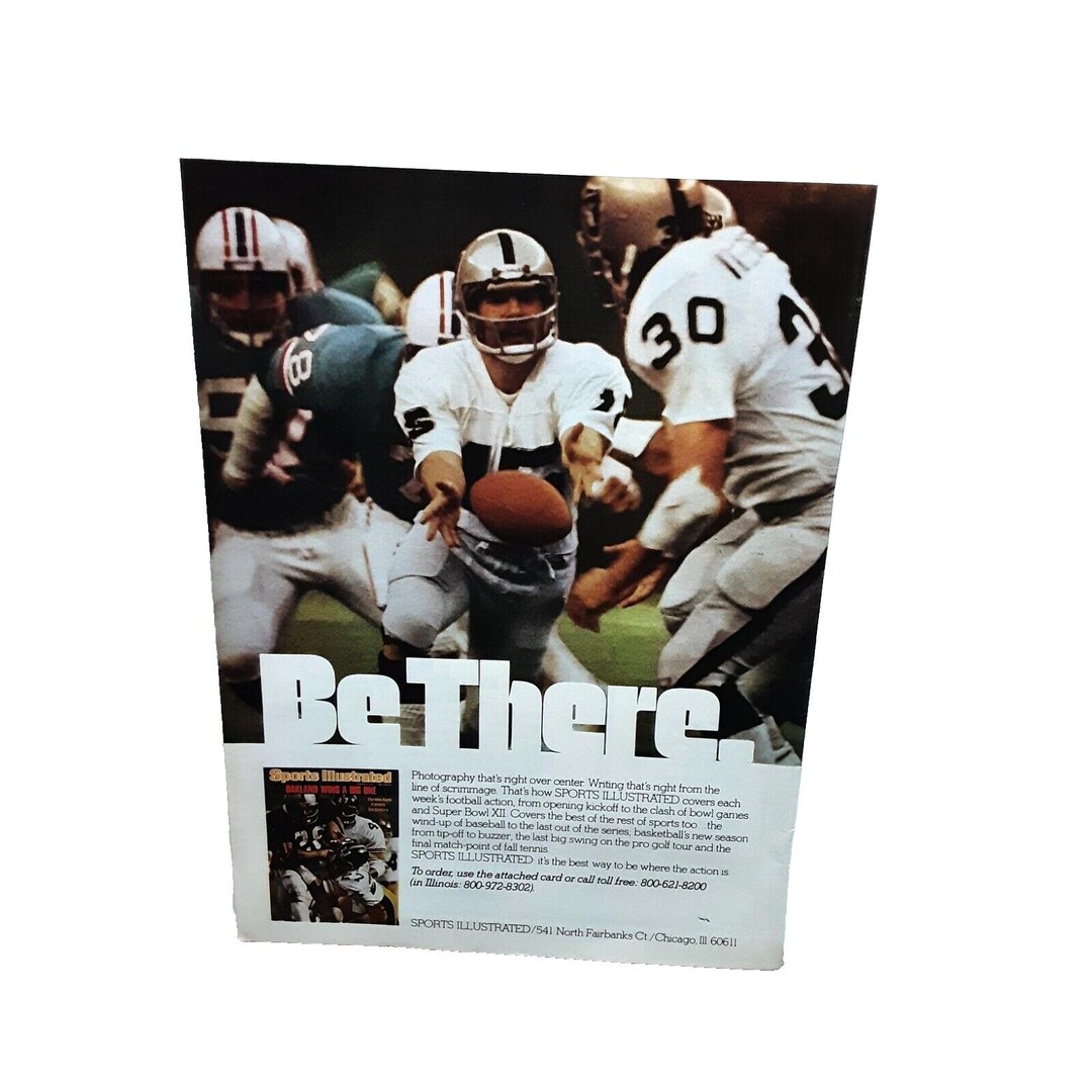 1977 Oakland Raiders Mike Rae Quarterback SI Original Print Ad Vintage ...
