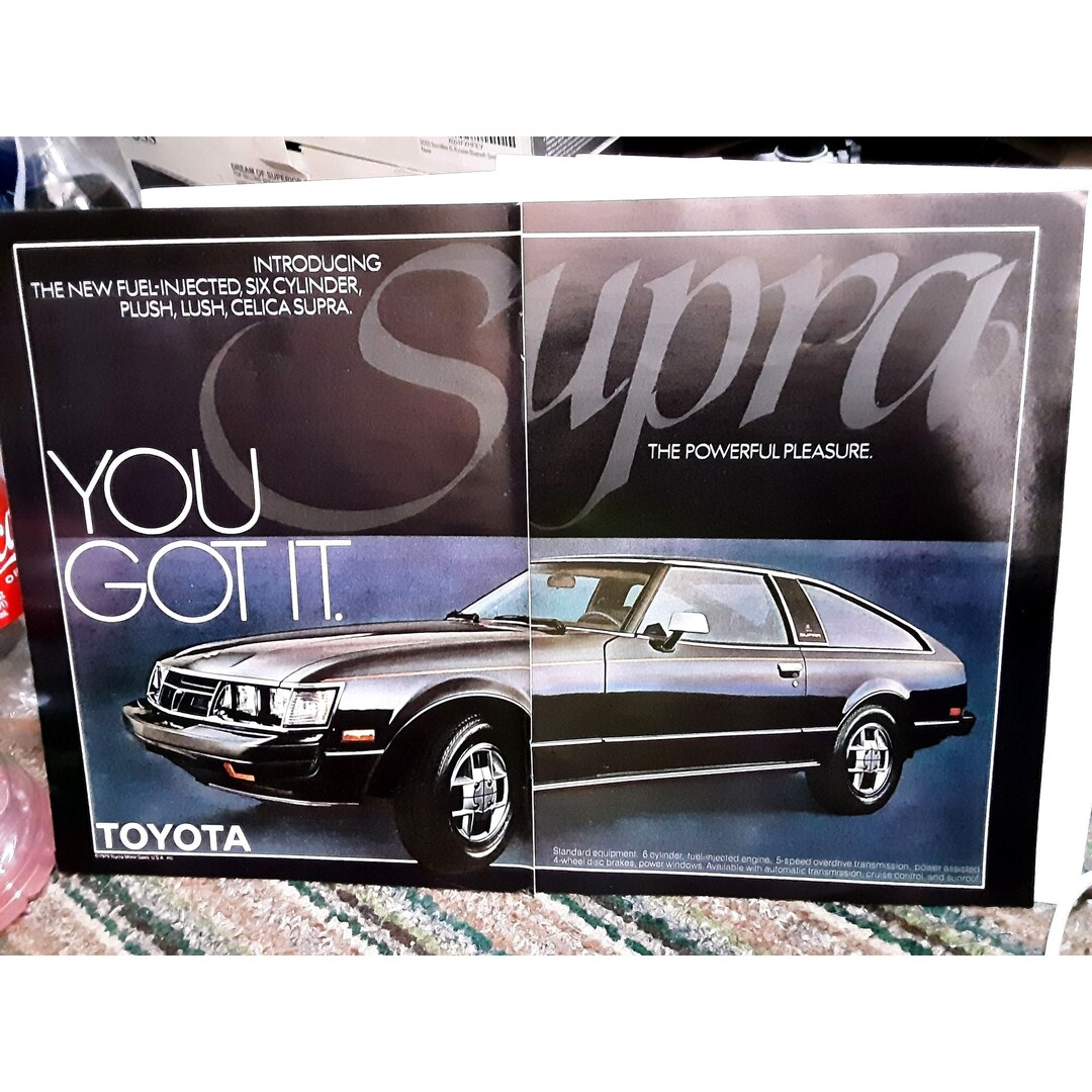 1979 Toyota Supra Car 2 Page Print Ad Vintage 70s - Etsy