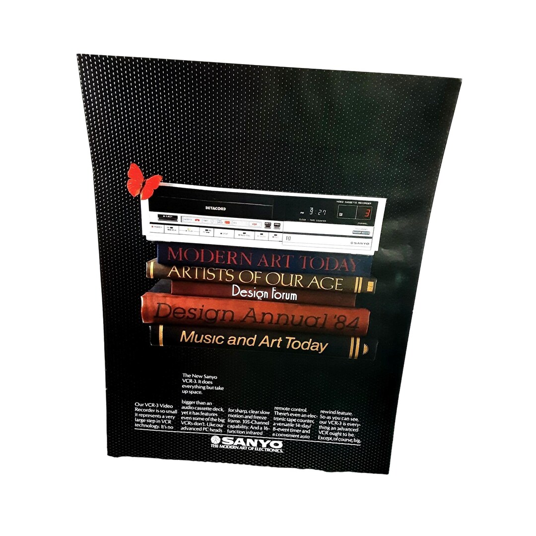 1984 Sanyo VCR-3 Video Recorder Original Print Ad - Etsy
