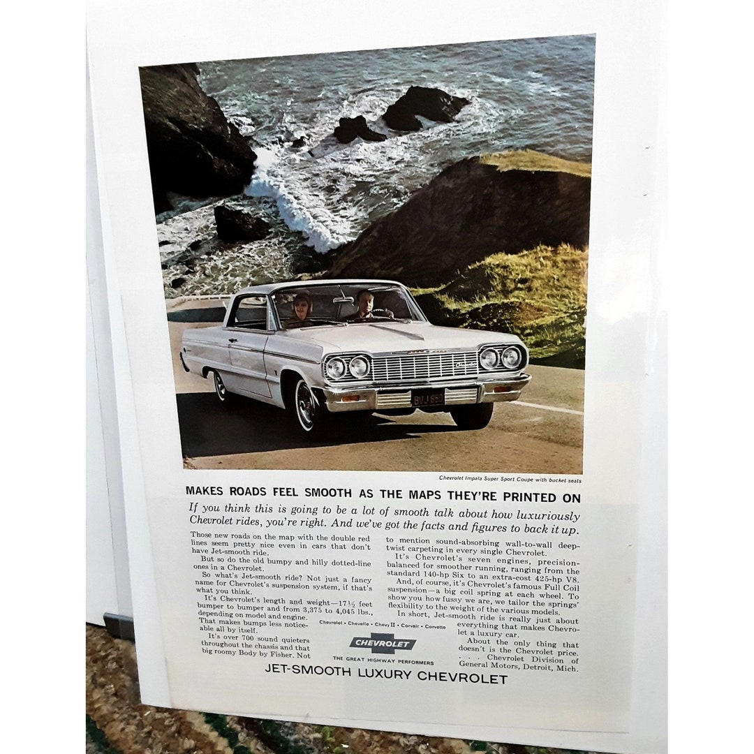 1964 Chevy Impala SS Sport Coupe Chevrolet Print Ad Vintage 60s - Etsy