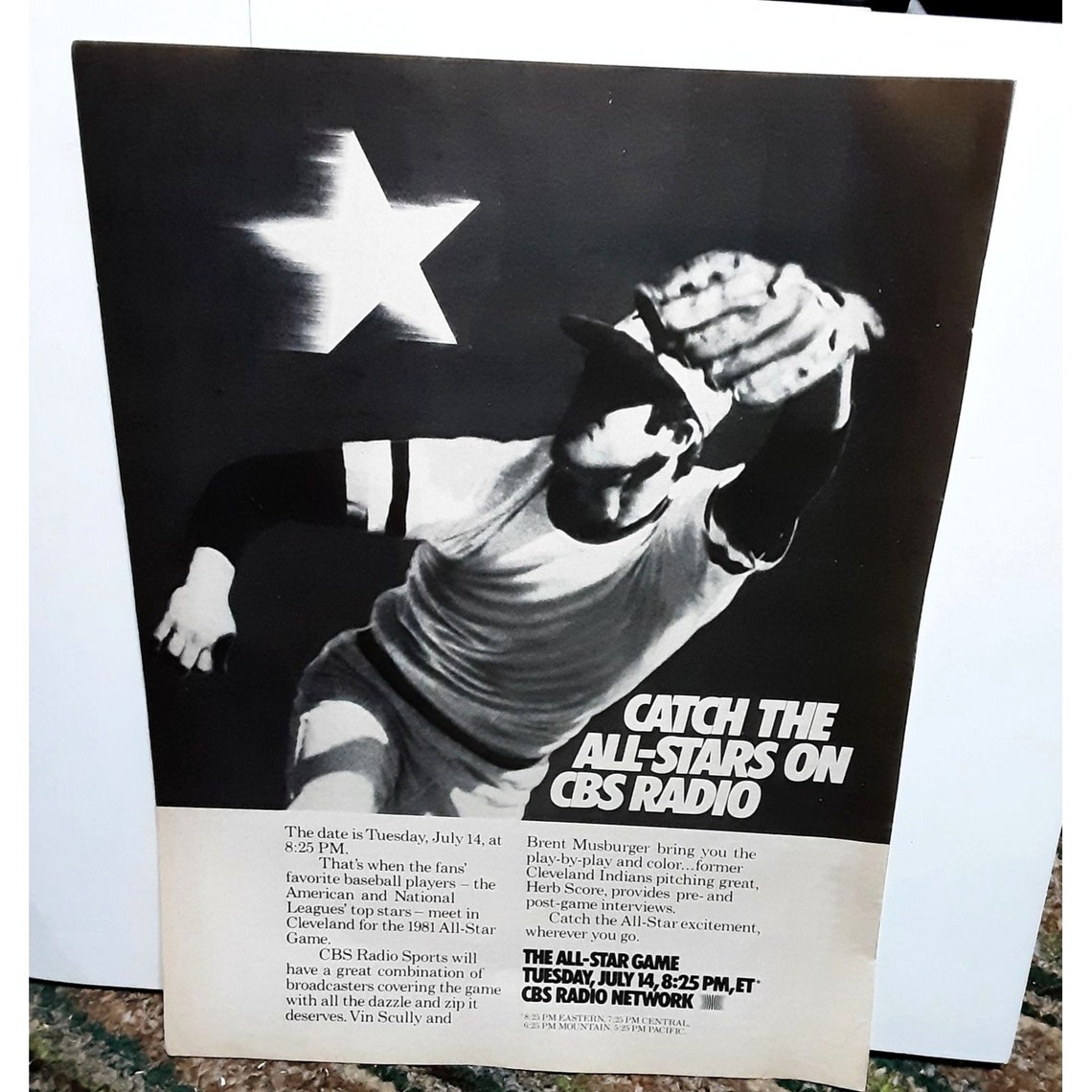 1981 CBS Radio Baseball All Star Game Original Print Ad - Etsy
