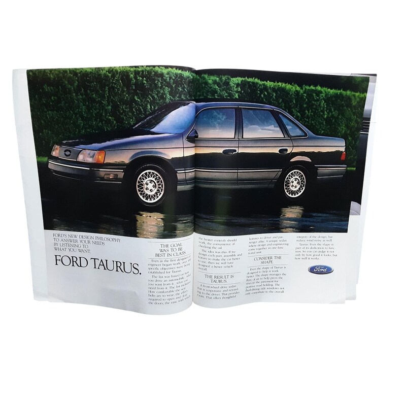 1985 Ford Taurus Vintage Print Ad 4 Page Uncut Color Car Automotive - Etsy