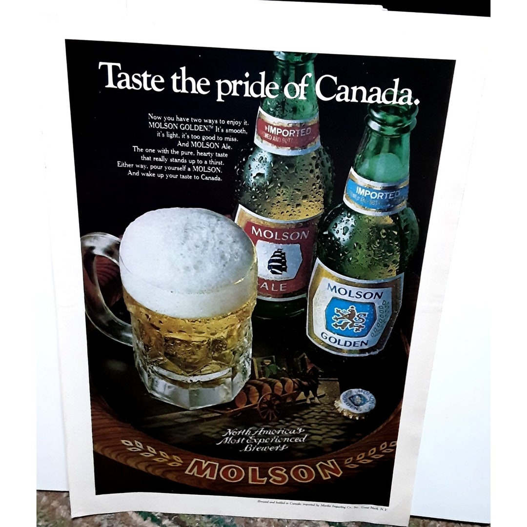 1979 Molson Beer Pride of Canada Print Ad Vintage 70s - Etsy