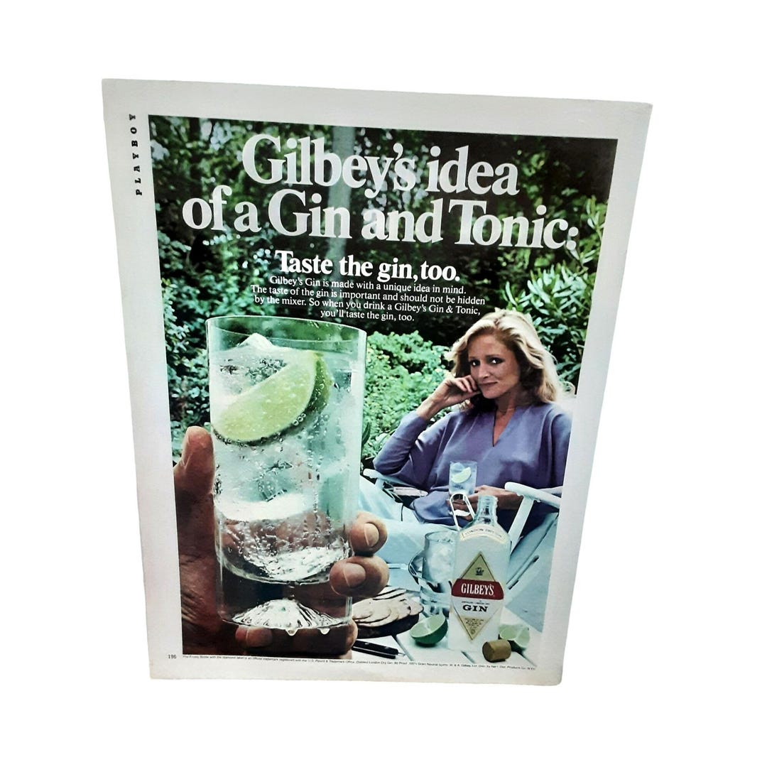 1981 Gilbeys Gin With Tonic Original Print Ad - Etsy