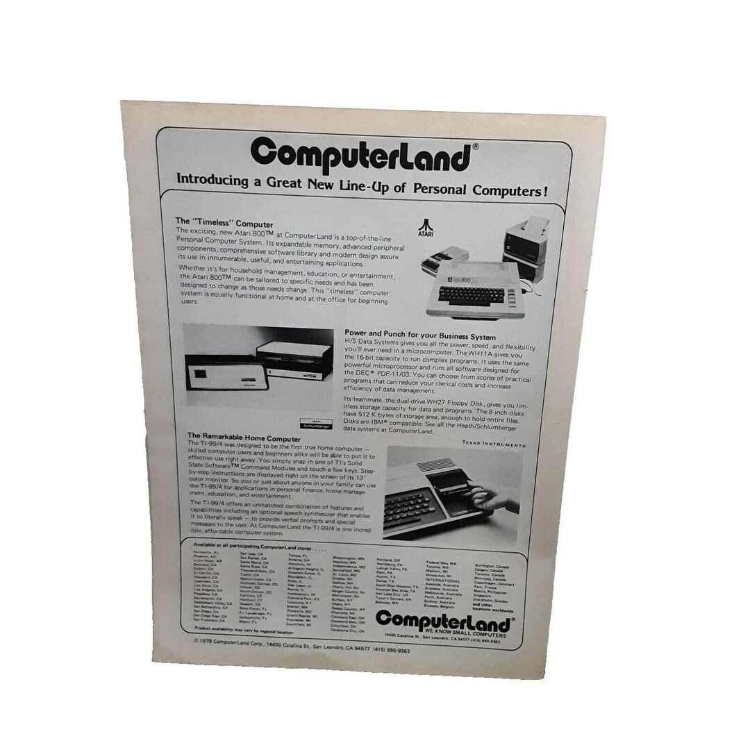 1979 Computerland New Line up of Personal Computers Original Print Ad ...