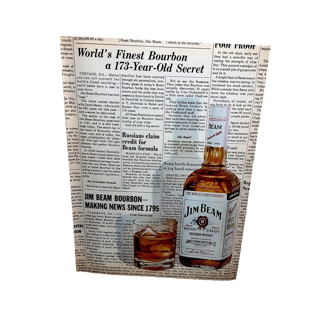 1968 Jim Beam Kentucky Bourbon Whiskey Original Print Ad 60s - Etsy