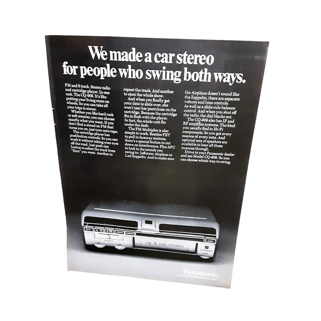 1971 Panasonic 8 Track Car Stereo Original Print Ad Vintage - Etsy