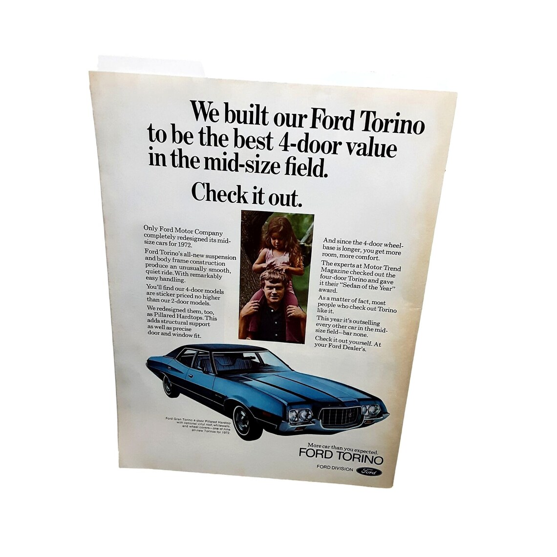 1972 Ford Torino Car Blue Color Original Print Ad 70s - Etsy