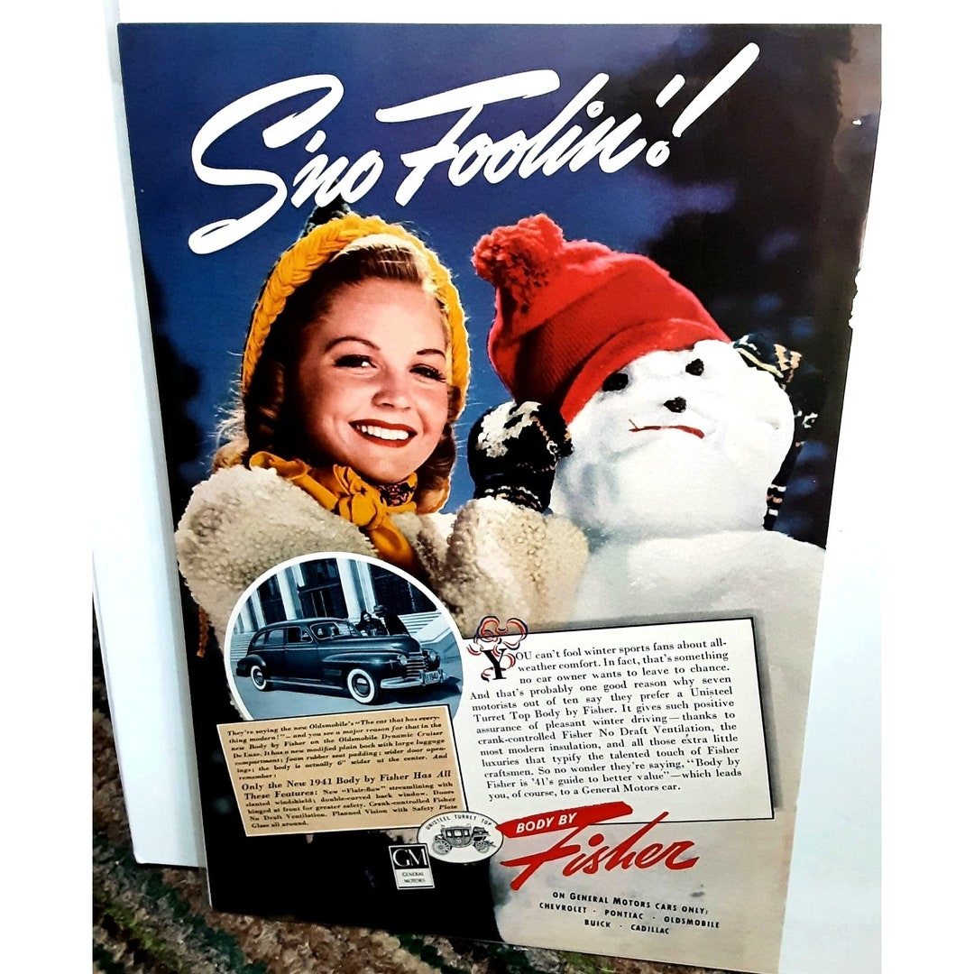 1941 Oldsmobile Dynamic Cruiser Deluxe Snow Foolin Print Ad Body by ...