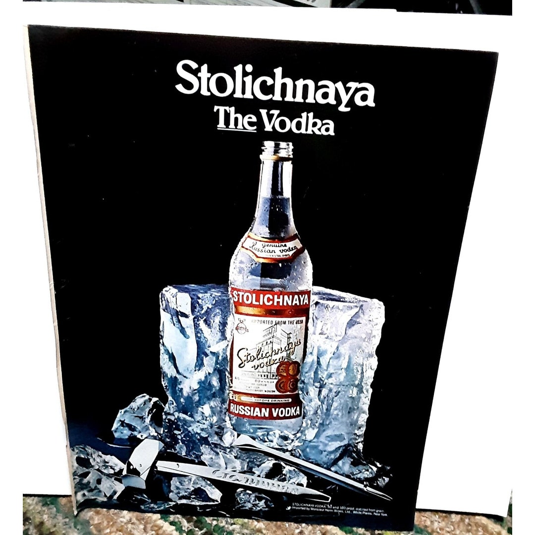 1982 Stolichnaya Russian Vodka Vintage Print Ad 80s Original - Etsy