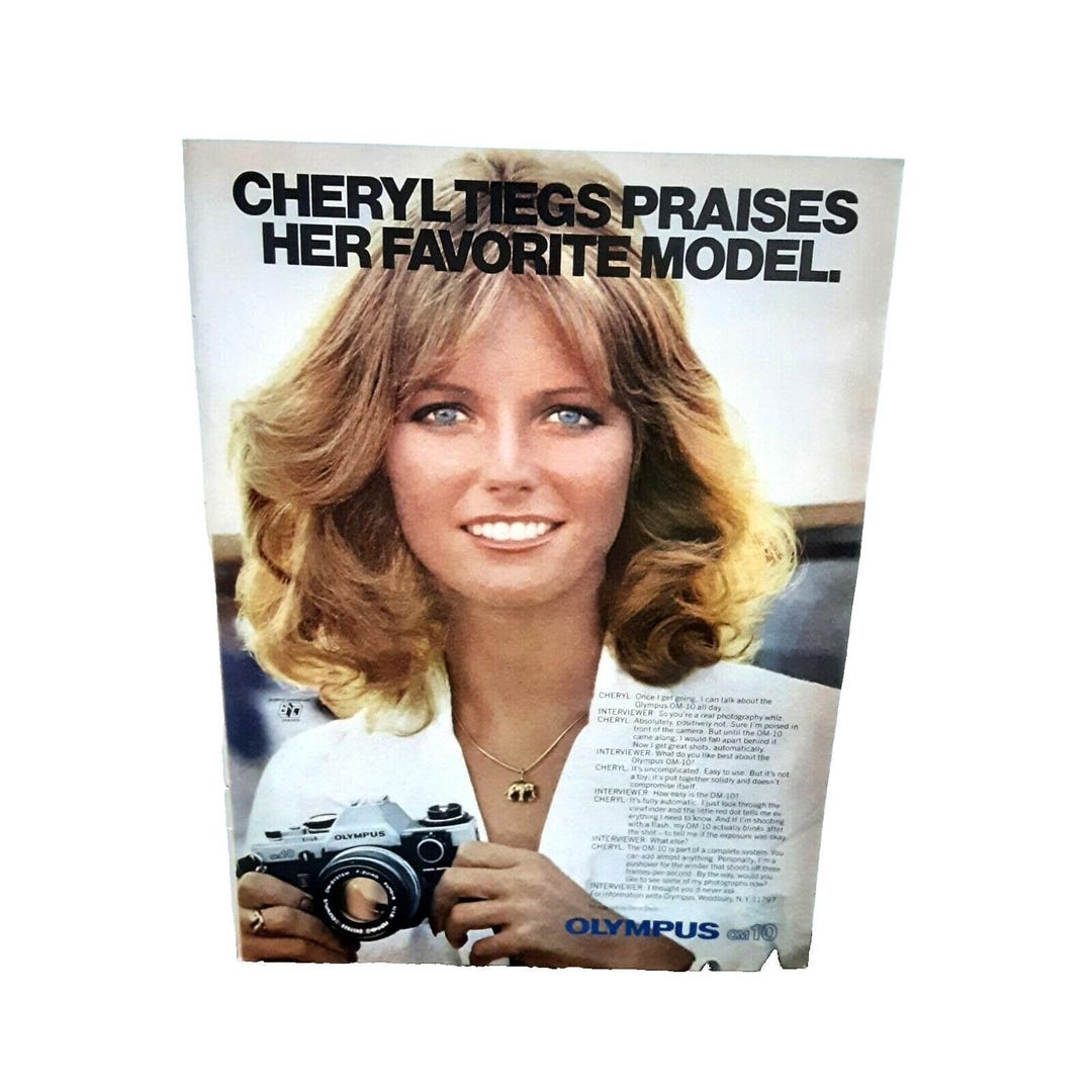 1980 Olympus Camera Cheryl Tiegs David Deahl Original Print Ad Vintage ...