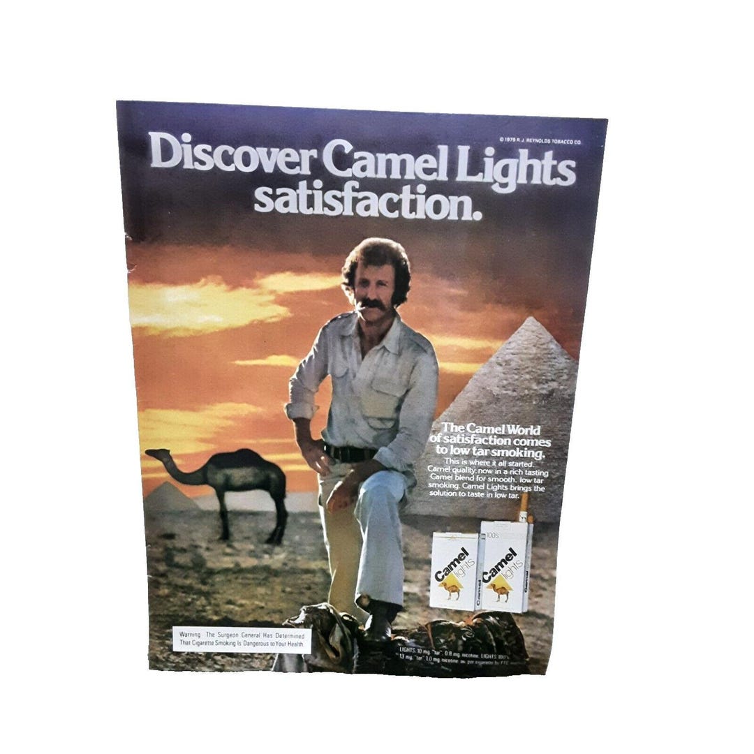1979 Camel Lights Cigarettes Pyramid Smoking Original Print Ad - Etsy