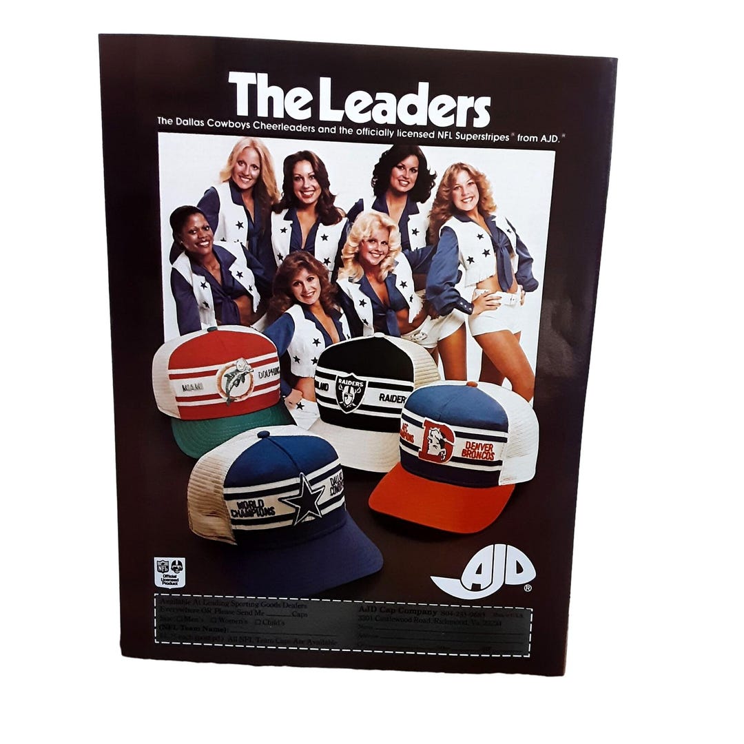 1978 AJD Caps With Dallas Cowboy Cheerleaders Original Print Ad NFL - Etsy