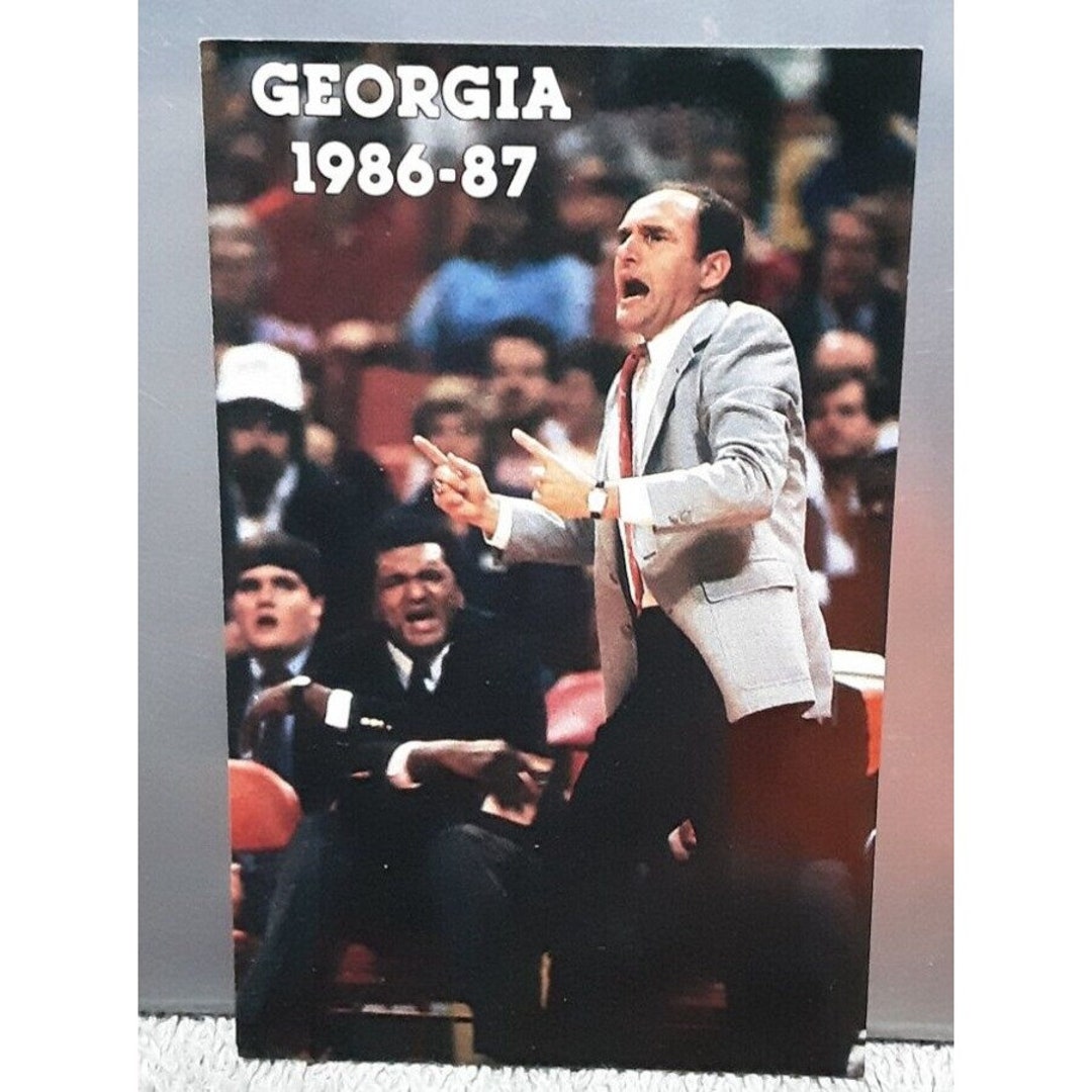 1986 1987 Georgia Bulldogs College Basketball Schedule Coach - Etsy