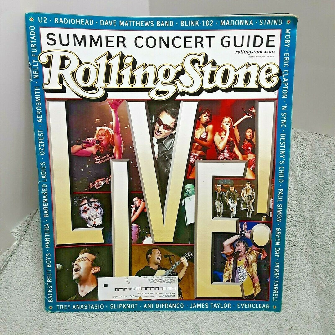 Rolling Stone Magazine June 21 2001 Summer Concert Magazine - Etsy
