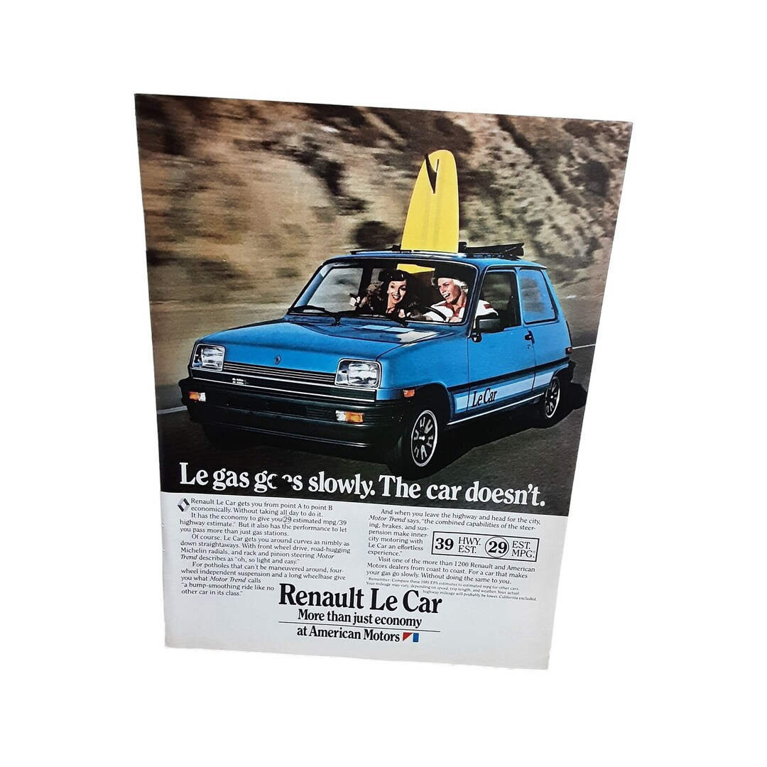 1981 Renault Le Car by American Motors Original Print Ad 80s - Etsy