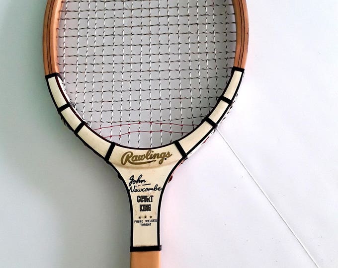 Rawlings John Newcombe Court King Vintage Wood Tennis Racquet 60s 70s ...